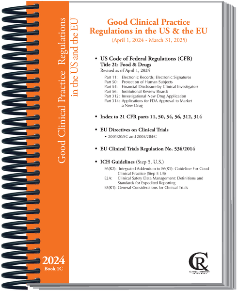 Book 1CE6R3: 2024/25 Good Clinical Practice Regulations in the US & th ...