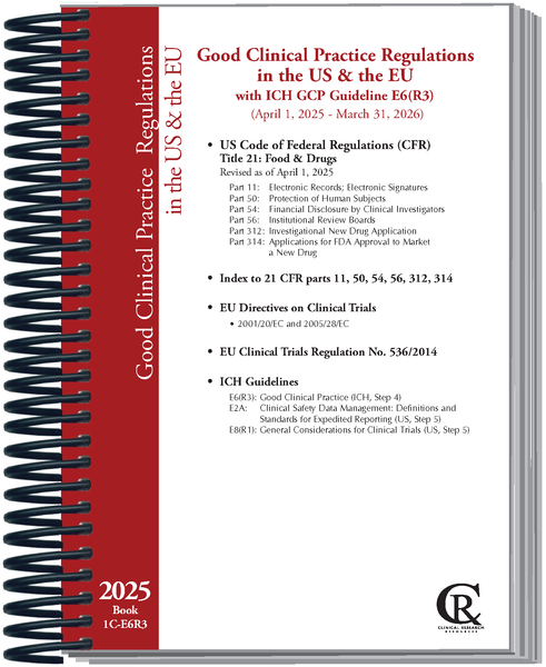 Book 1C-FDAE6R3: 2025 Good Clinical Practice Regulations in the US &am ...